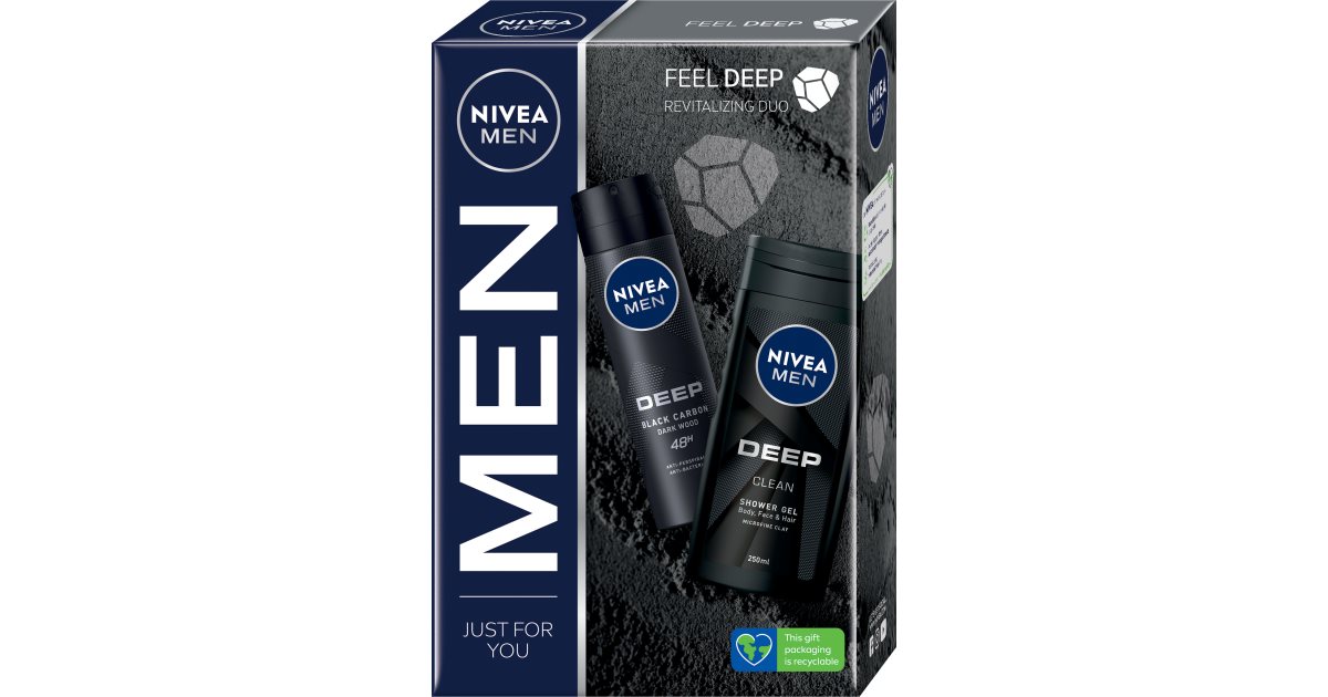 NIVEA MEN Deep coffret para corpo para homens | notino.pt