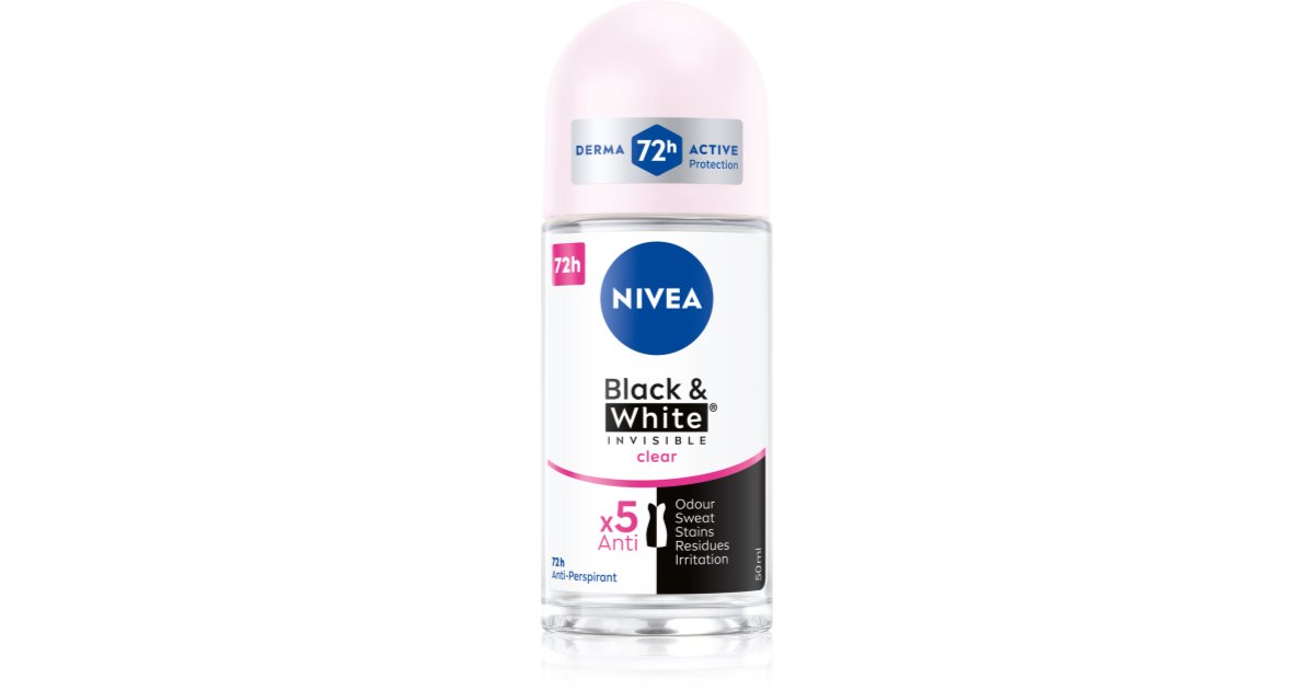 NIVEA Invisible Black & White Clear antitranspirante con bola para ...