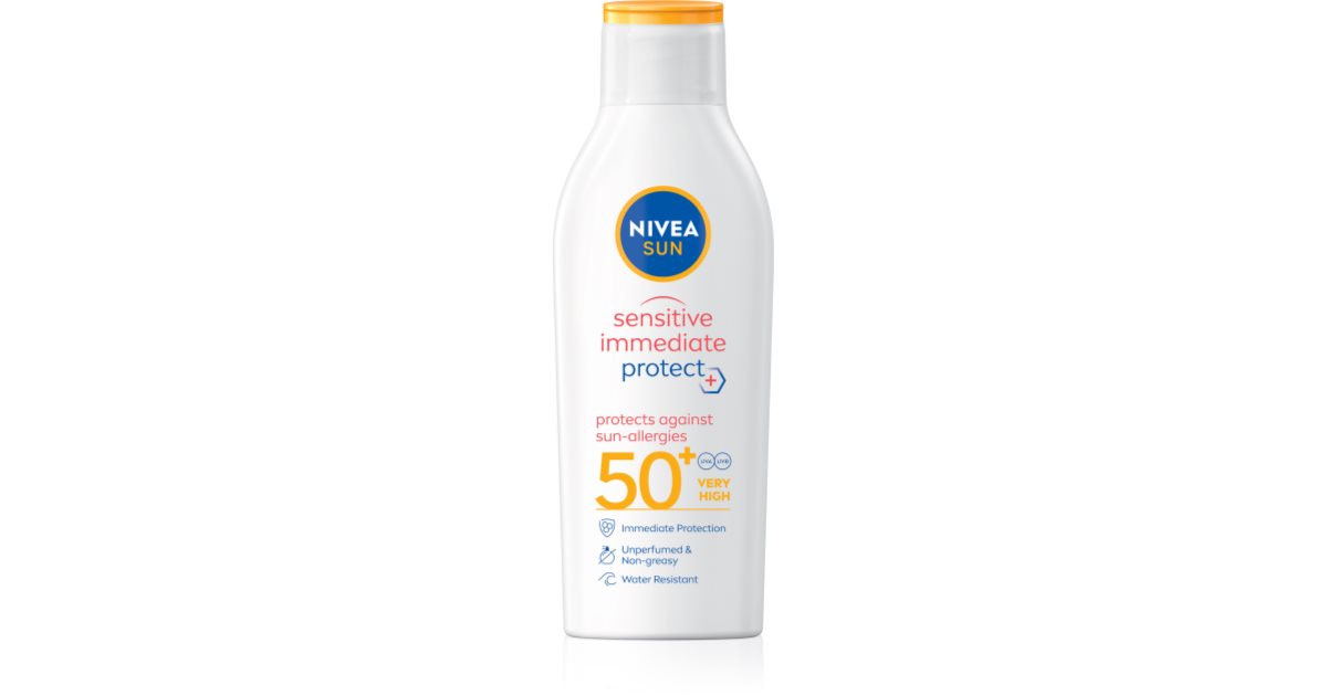 NIVEA SUN Sensitive Immediate sunscreen lotion for sensitive skin SPF ...