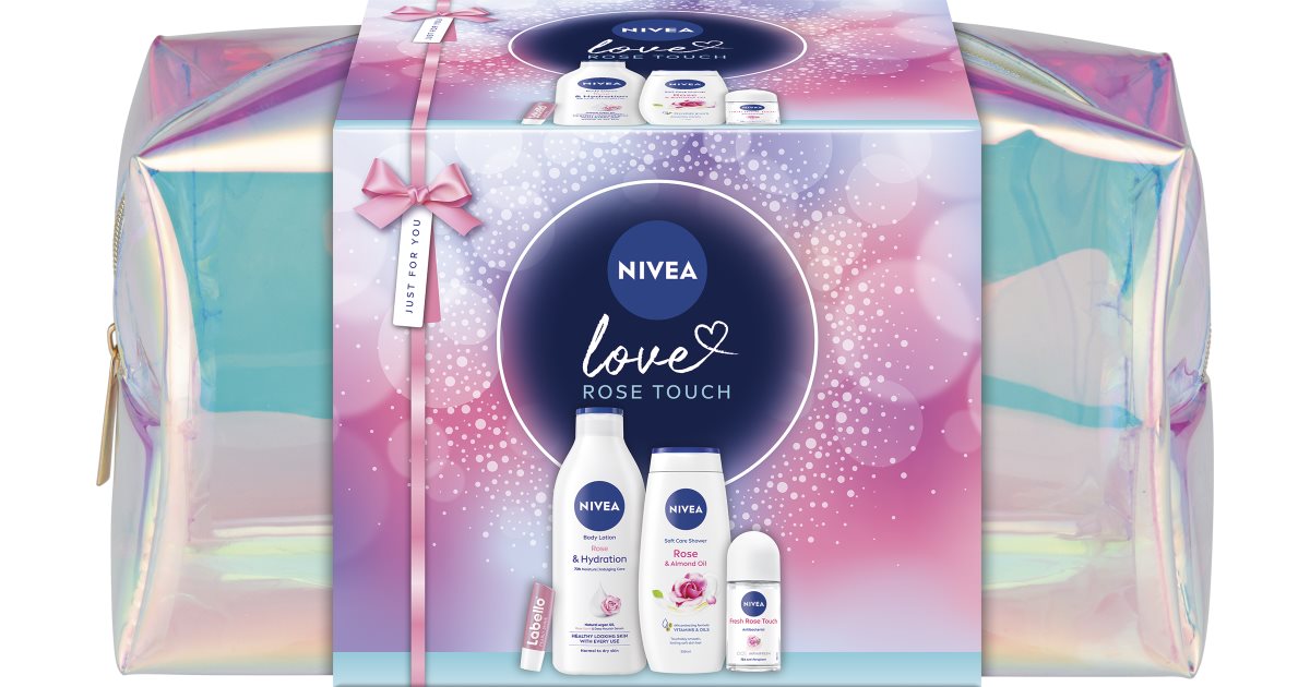 NIVEA Rose Touch gift set with nourishing and moisturising effect ...