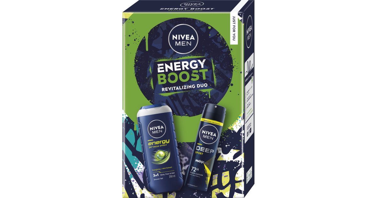 NIVEA MEN Energy Boost подаръчен комплект за тяло | notino.bg