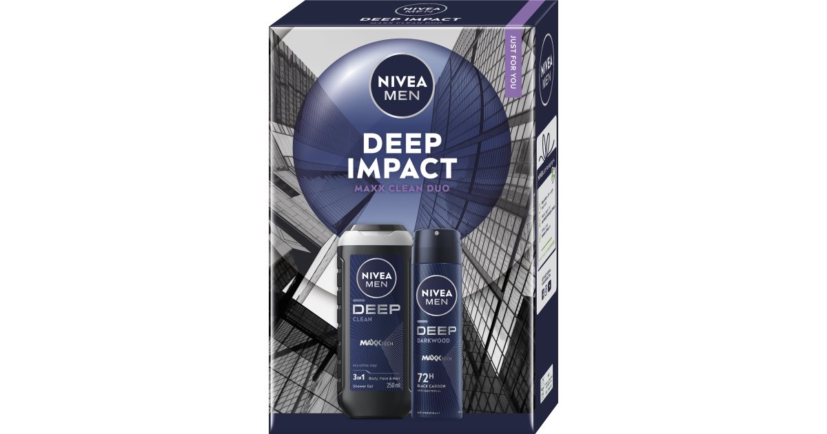 NIVEA MEN Deep Impact Geschenkset für den Körper | notino.at