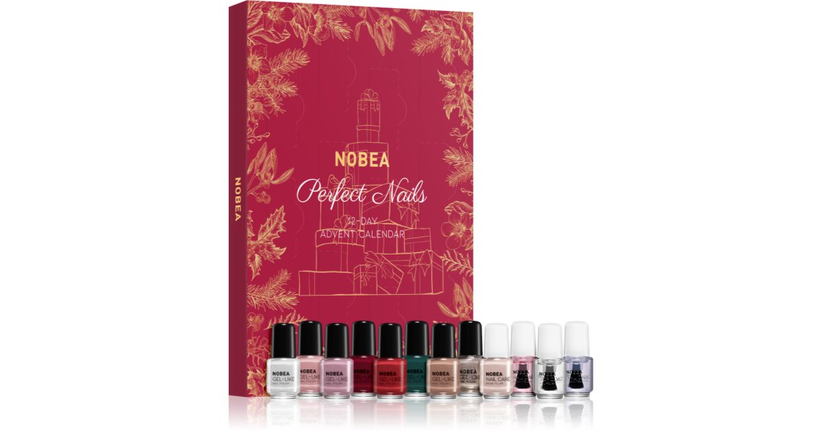 NOBEA Festive Perfect Nails 12-day Advent Calendar calendário do ...