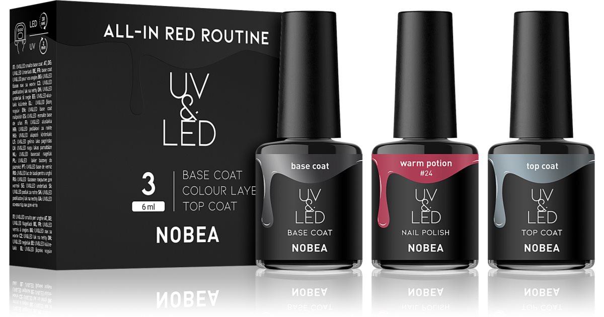 NOBEA UV & LED All-in Red Routine Set mit Nagellacken | NOTINO