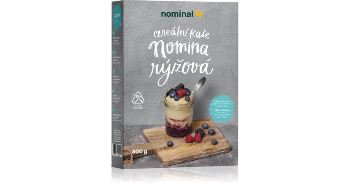 Nominal Cereálna kaša Nomina ryžová instantná kaša bez lepku | notino.sk