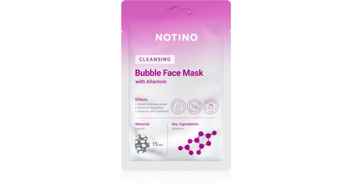 Notino Cleansing Bubble Face Mask with Allantoin Cleansing Mask for the ...