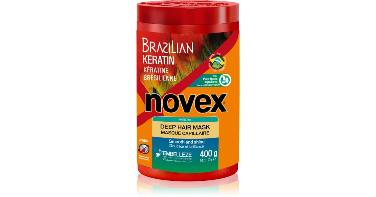 Novex Brazilian Keratin máscara regeneradora para cabelos danificados ...