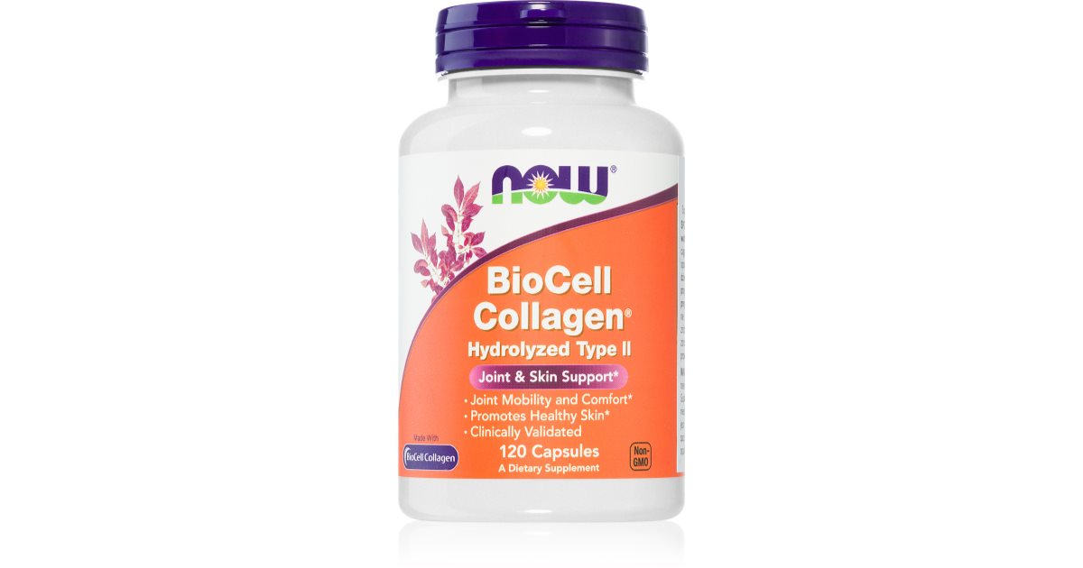 NOW Foods BioCell Collagen® Hydrolyzed Type II kapsułki dla pięknej cery