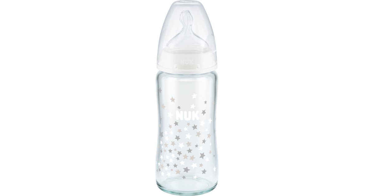 NUK First Choice + 240 ml glass baby bottle with temperature control ...