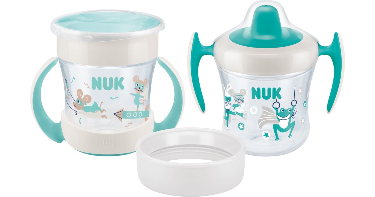 NUK Mini Cups Set Mint/Turquoise Cup 3-in-1 | notino.ie