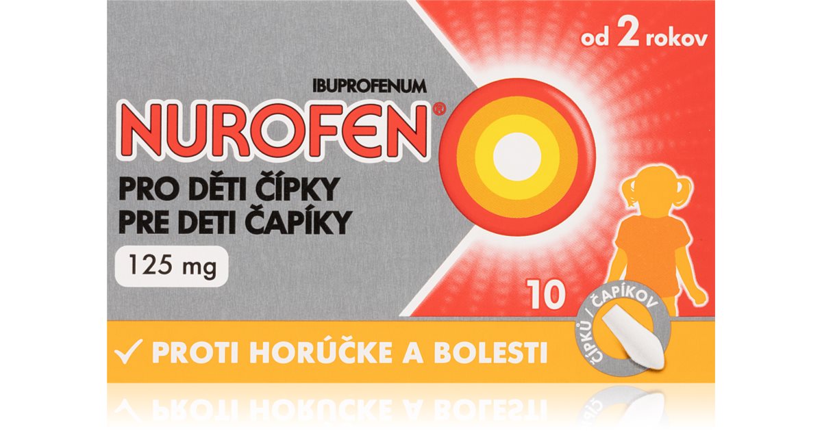 Nurofen Nurofen pro děti 125 mg čípky ke snížení horečky a tlumení ...