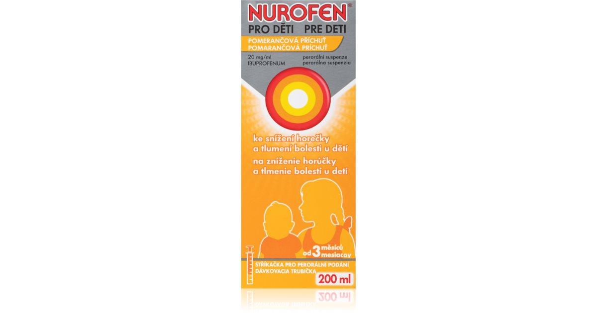 Nurofen Nurofen pro děti pomeranč 20 mg/ml perorální suspenze ke ...