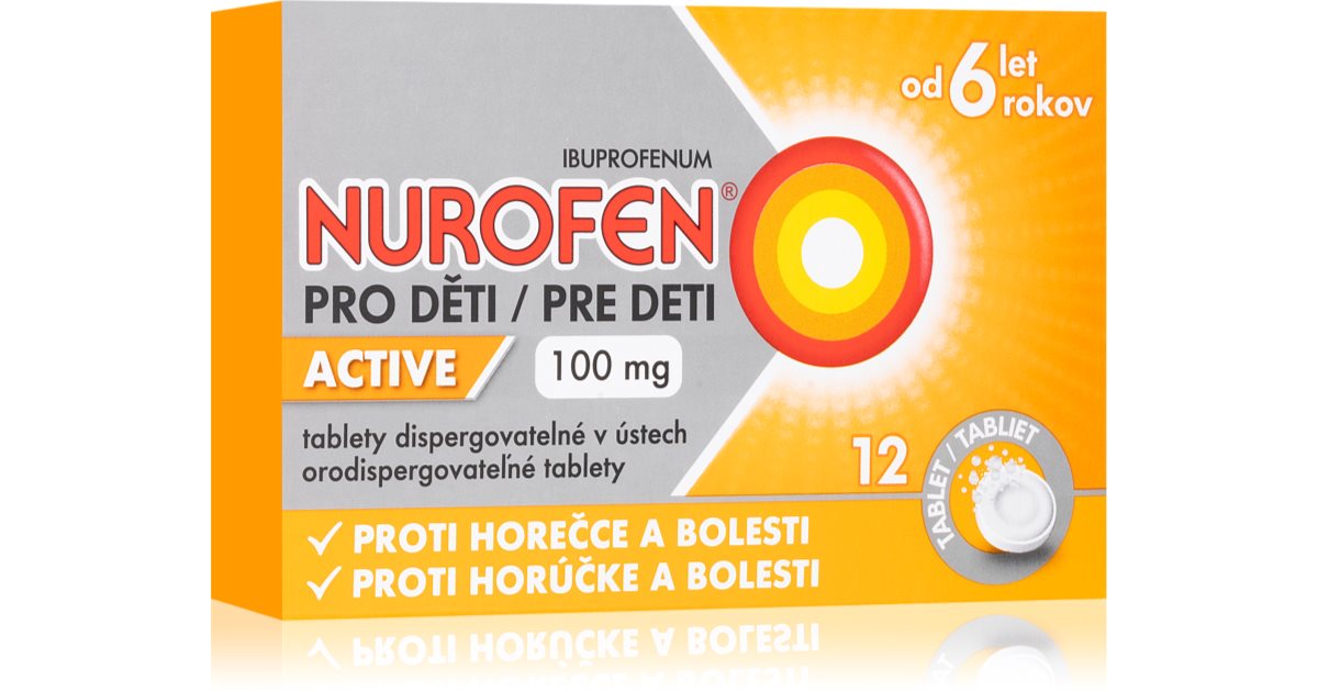Nurofen Nurofen pro děti ACTIVE 100 mg tablety dispergovatelné v ústech ...