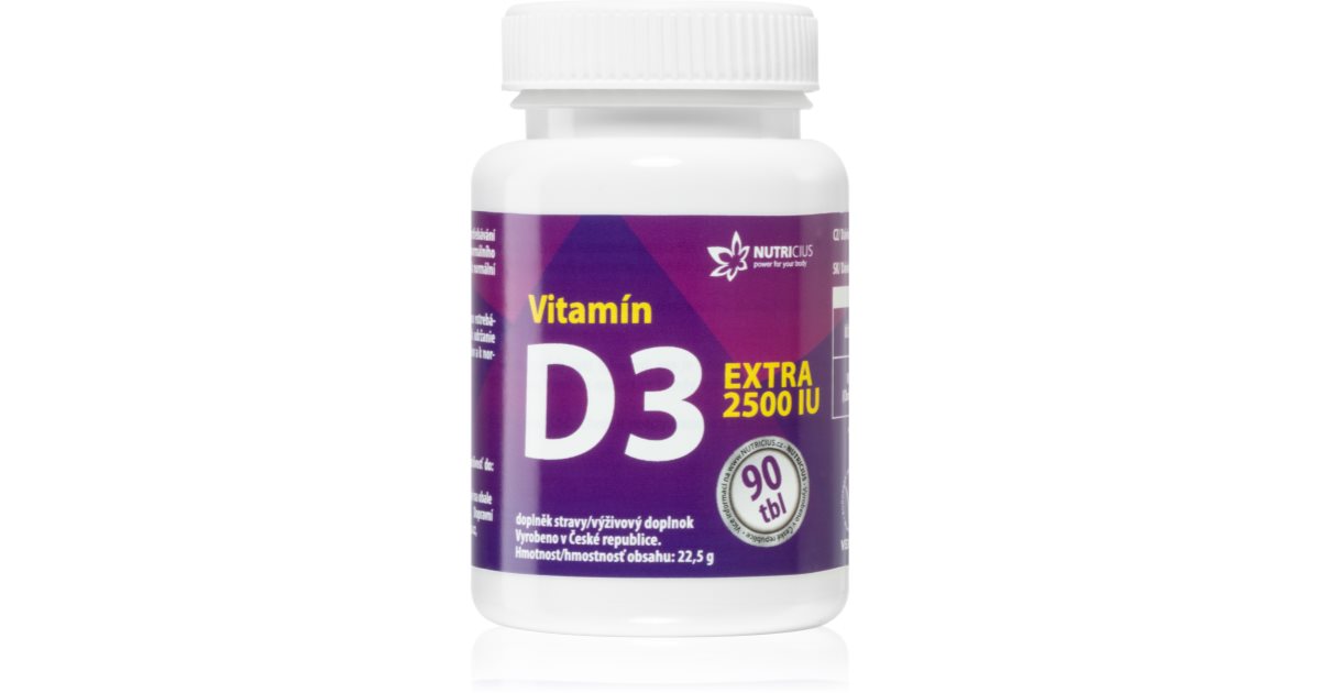 Nutricius Vitamin D3 EXTRA 2500IU tablety na podporu imunitného systému ...