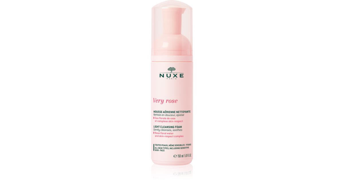 Nuxe Very Rose Light Cleansing Foam mousse nettoyante douce pour tous types de peau | notino.fr