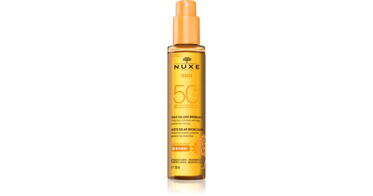 Nuxe Sun Face and Body Tanning Sun Oil sun oil for face and body ...