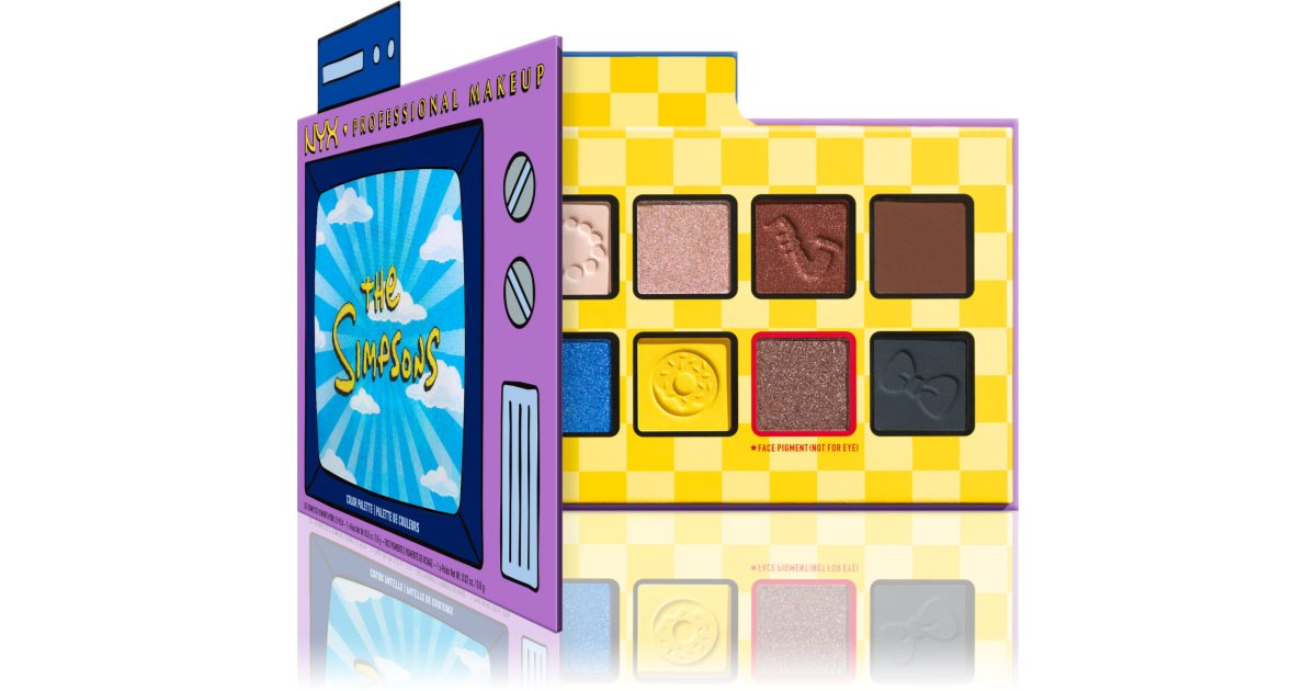 NYX Professional Makeup The Simpsons paleta de sombra para os olhos ...