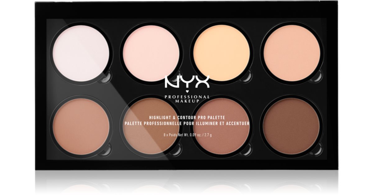 NYX Professional Makeup Highlight & Contour PRO paletka do konturowania ...