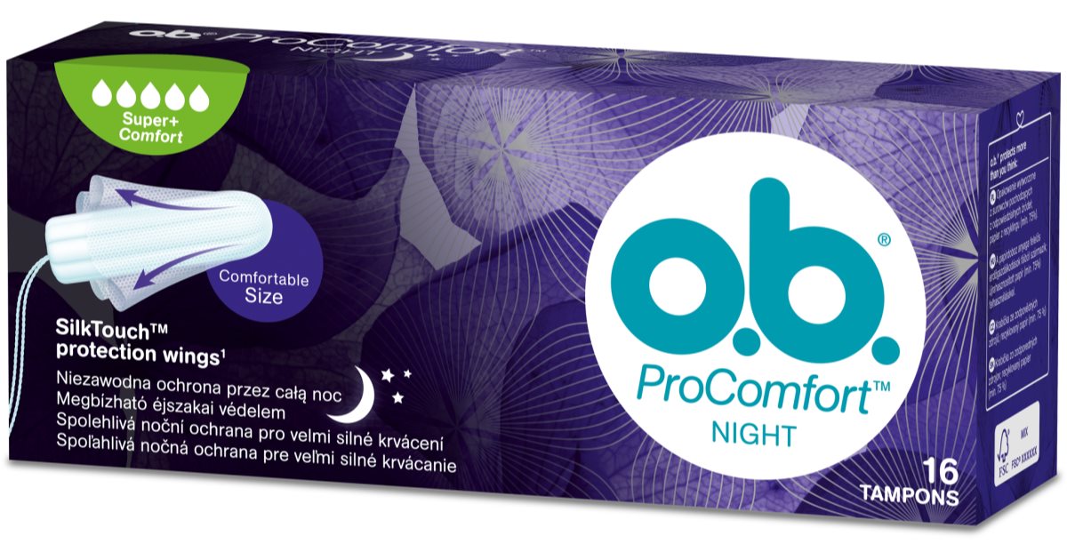 o.b. Pro Comfort Night Super+ tampons pour la nuit | notino.fr