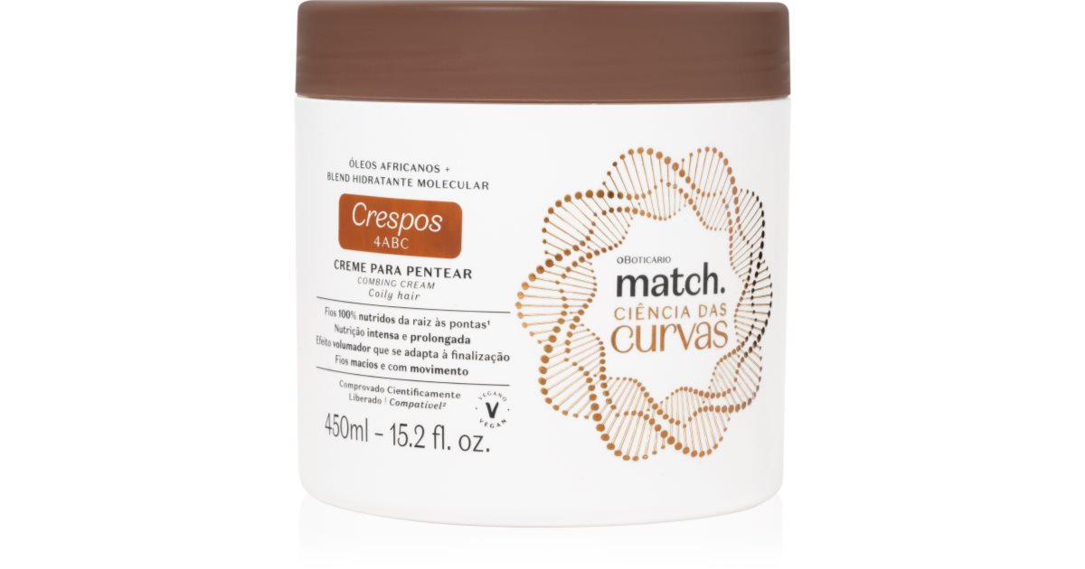 oBoticário Match. Science of Curves Moisturising Cream for wavy and ...