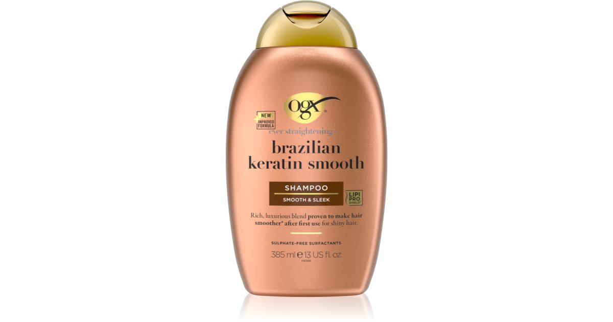 OGX Brazilian Keratin Smooth smoothing shampoo for shiny and soft hair ...