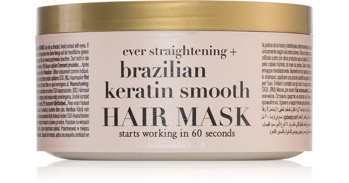OGX Brazilian Keratin Smooth Silendav mask keratiiniga | notino.ee