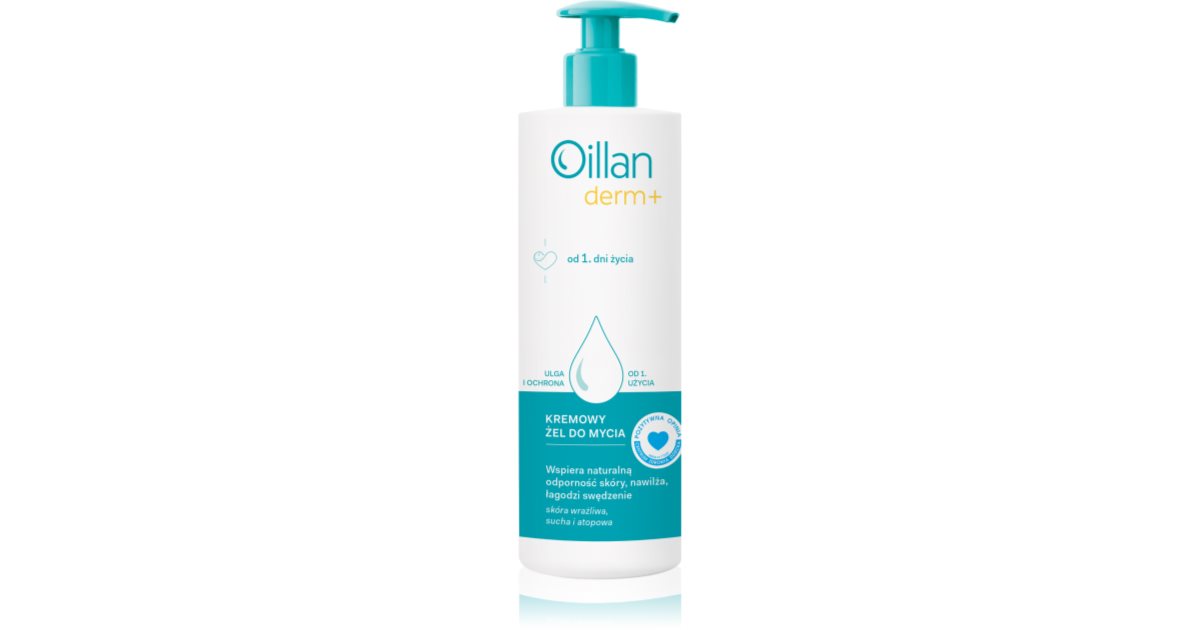 Oillan Derm+ Washing Gel Creamy Shower Gel for children from birth ...