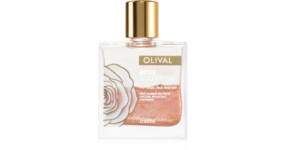 Olival Rose Gold Glitter Olie voor Gezicht, Lichaam en Haar | notino.nl