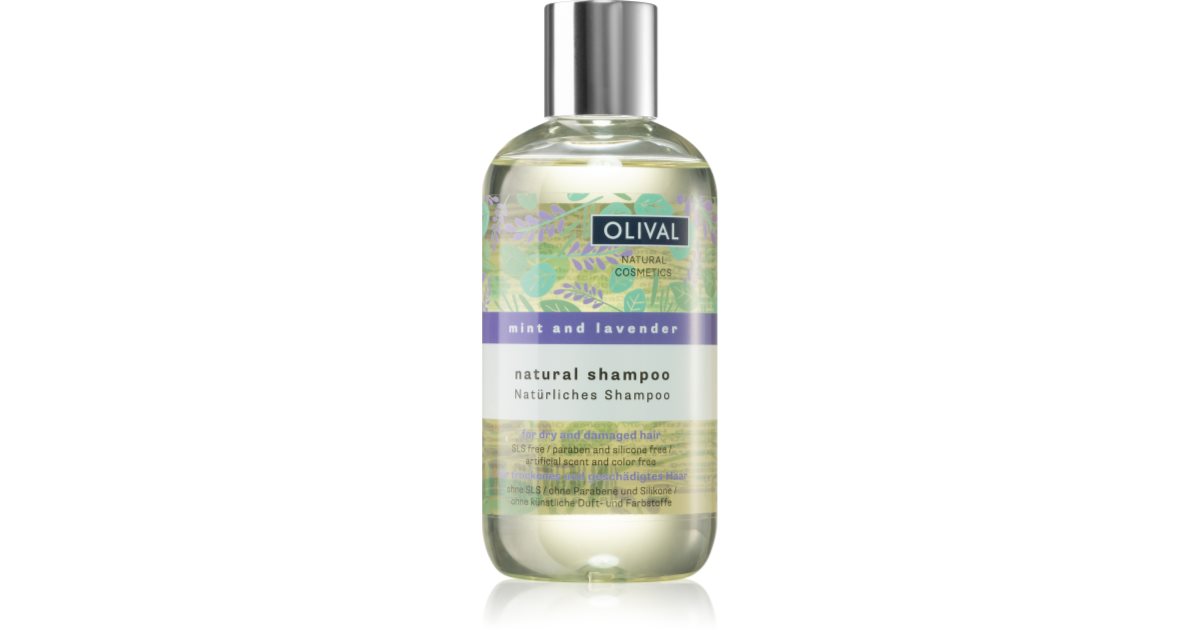 Olival Natural Mint and Lavender Natural Shampoo for dry and damaged ...