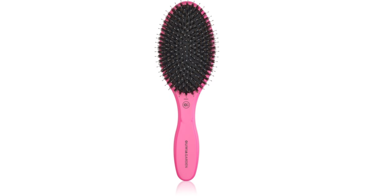 Olivia Garden Expert Care Oval Boar&Nylon Hot Pink brosse à cheveux ...