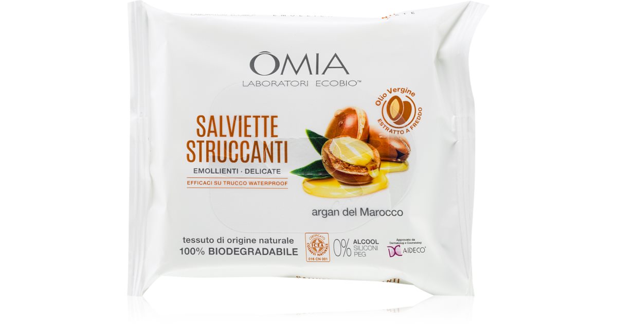 Omia Laboratories Argan del Marocco lingettes démaquillantes | notino.fr