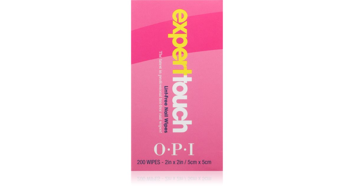 OPI Expert Touch lingettes nettoyantes ongles et cuticules | notino.fr