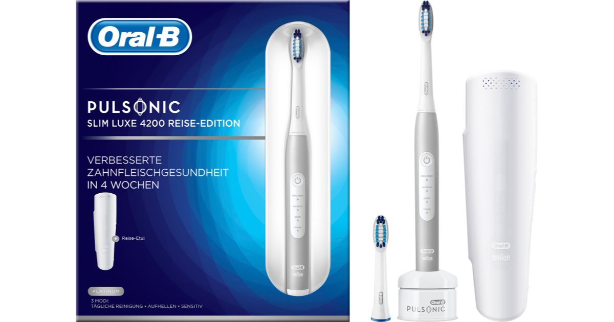 Oral B Pulsonic Slim Luxe 4200 Platinum Sonic Toothbrush | notino.co.uk