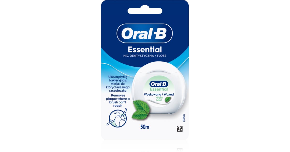 Oral-B Essential Floss Mint waxed dental floss with mint flavor ...