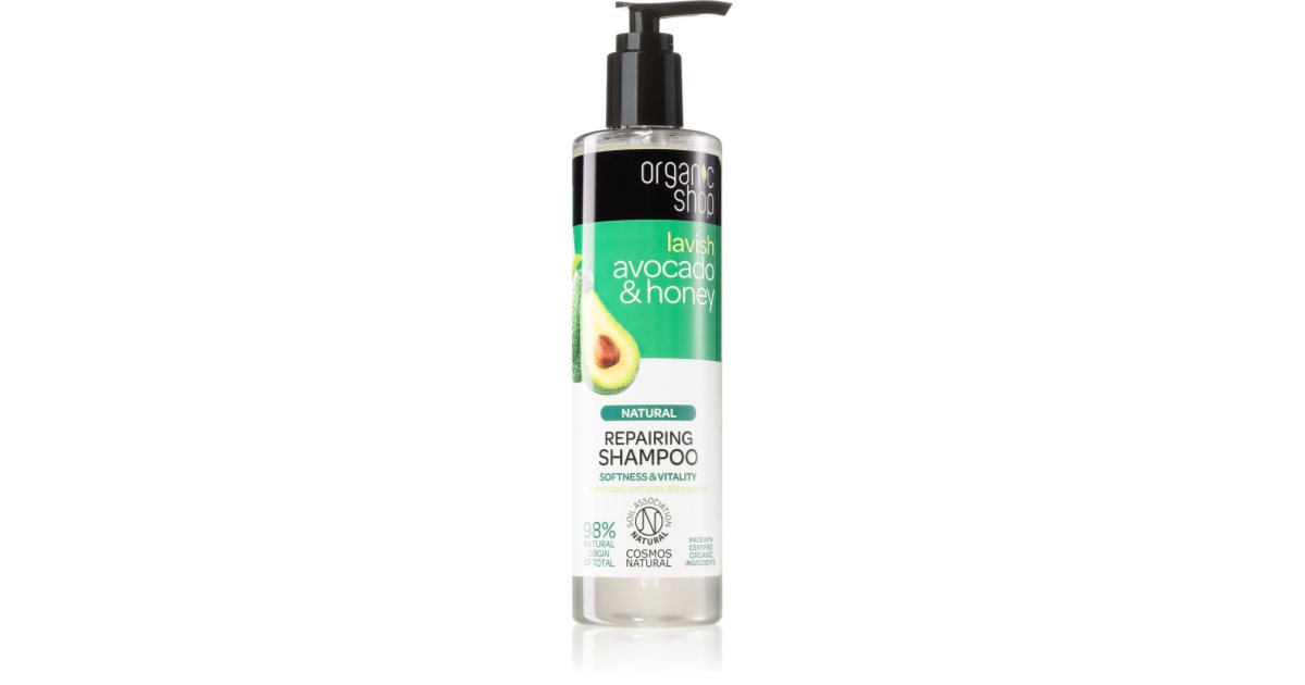 Organic Shop Natural Avocado & Honey regenerating shampoo for dry and ...