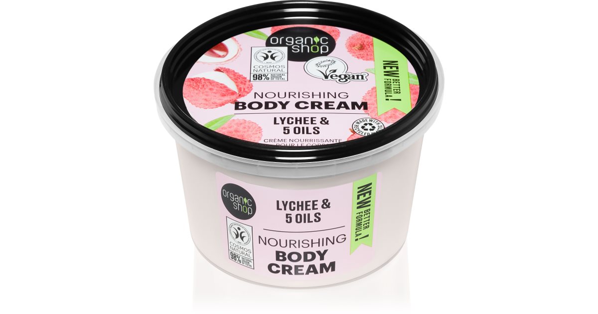 Organic Shop Lychee & 5 Oils caring body cream | notino.co.uk
