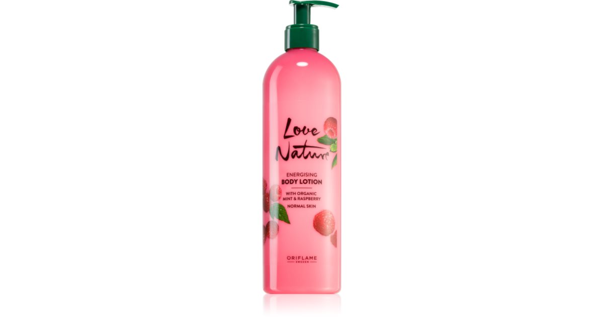 Oriflame Love Nature Organic Mint & Raspberry Energising Body Lotion ...