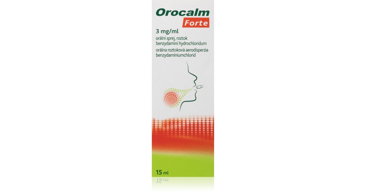 Orocalm Orocalm Forte 3 mg/ml orálna aerodisperzia pri zápale v krku a ...