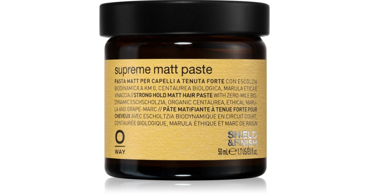 Oway Shield & Finish Supreme Matt Paste Matte Styling Paste medium hold ...
