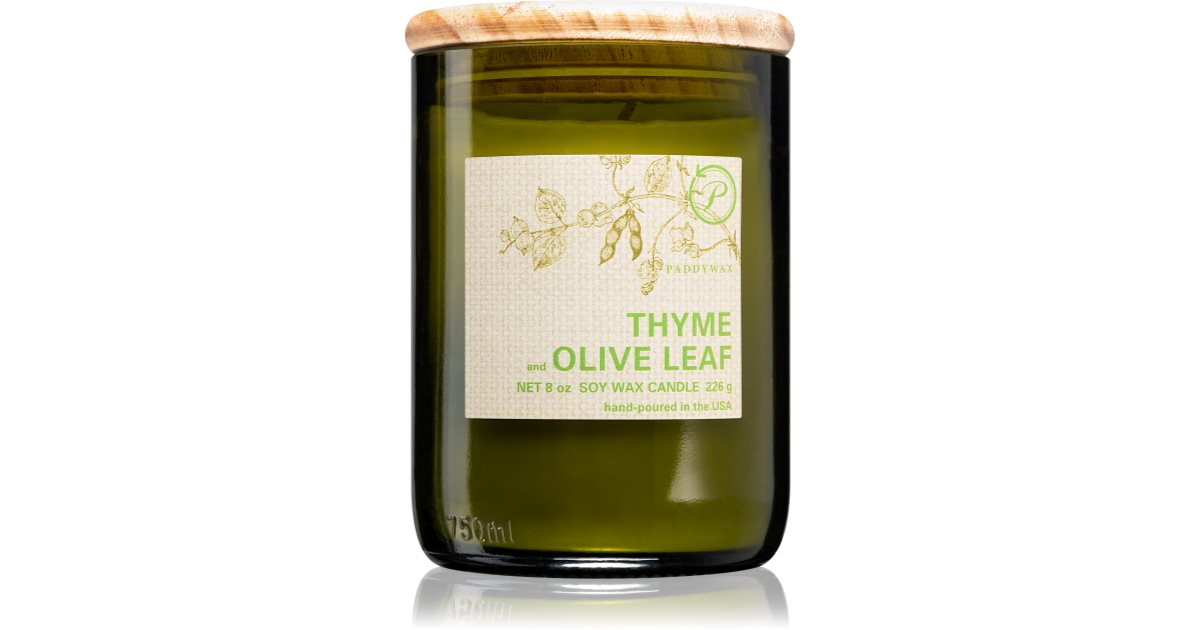 Paddywax Eco Green Thyme & Olive Leaf bougie parfumée | notino.fr