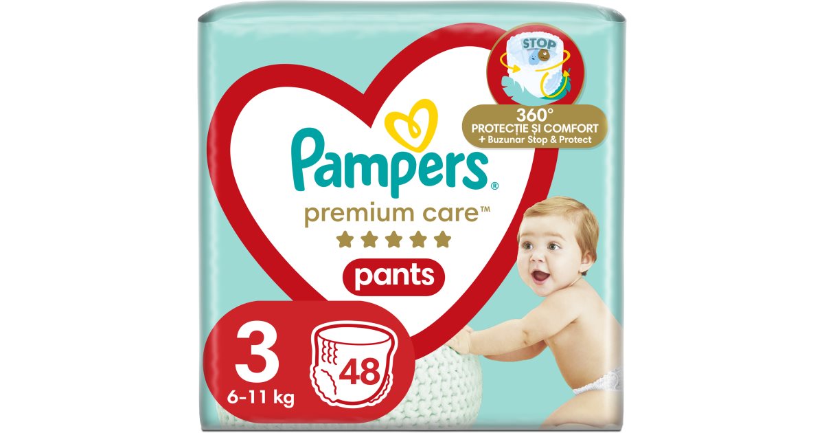 Pampers Premium Care Pants Size 3 culottes de protection jetables ...