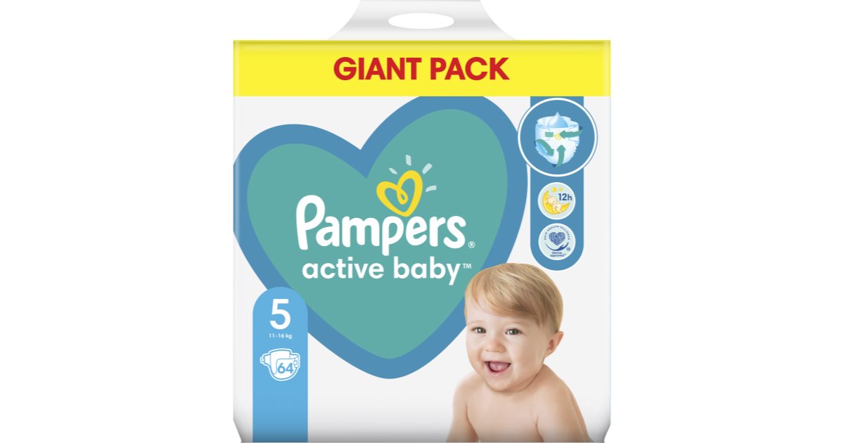 Pampers Active Baby Size 5 disposable nappies | notino.ie