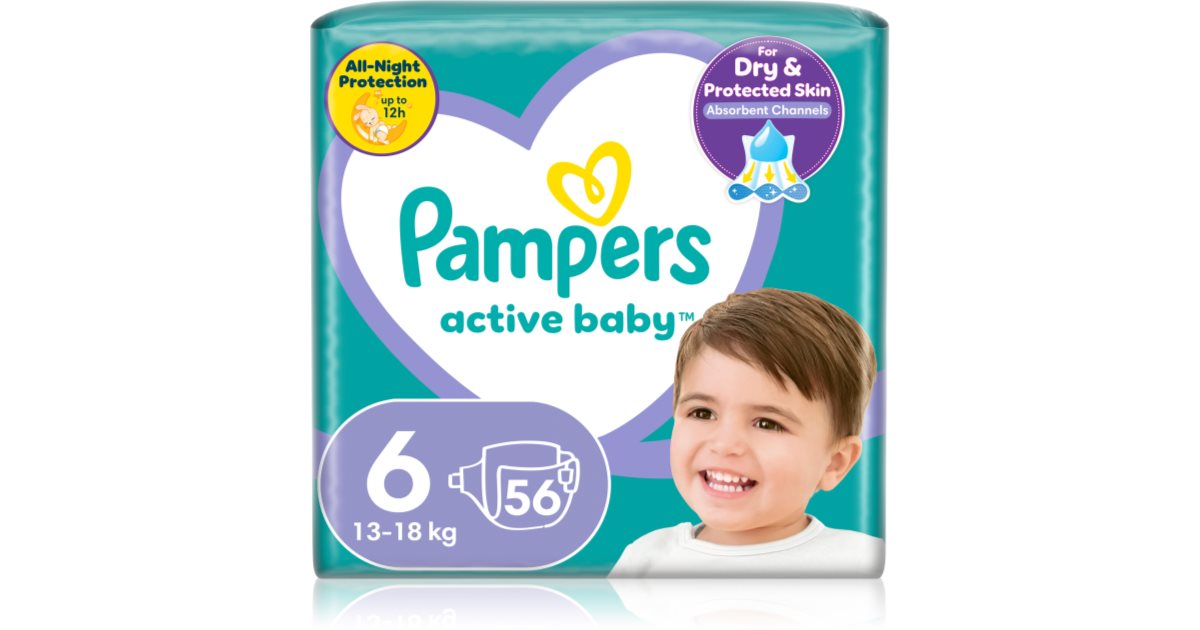Pampers Active Baby Size 6 disposable nappies | notino.ie