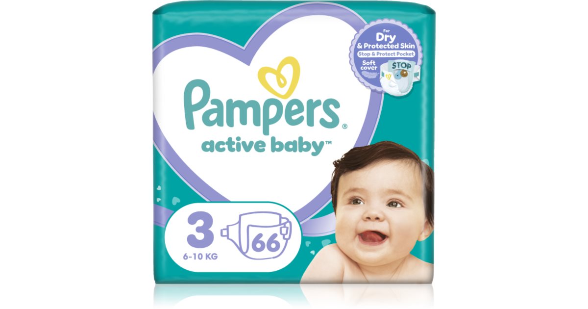 Pampers Active Baby Size 3 disposable nappies | notino.co.uk