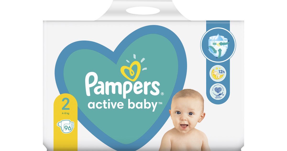 Pampers Active Baby Size 2 disposable nappies | notino.co.uk