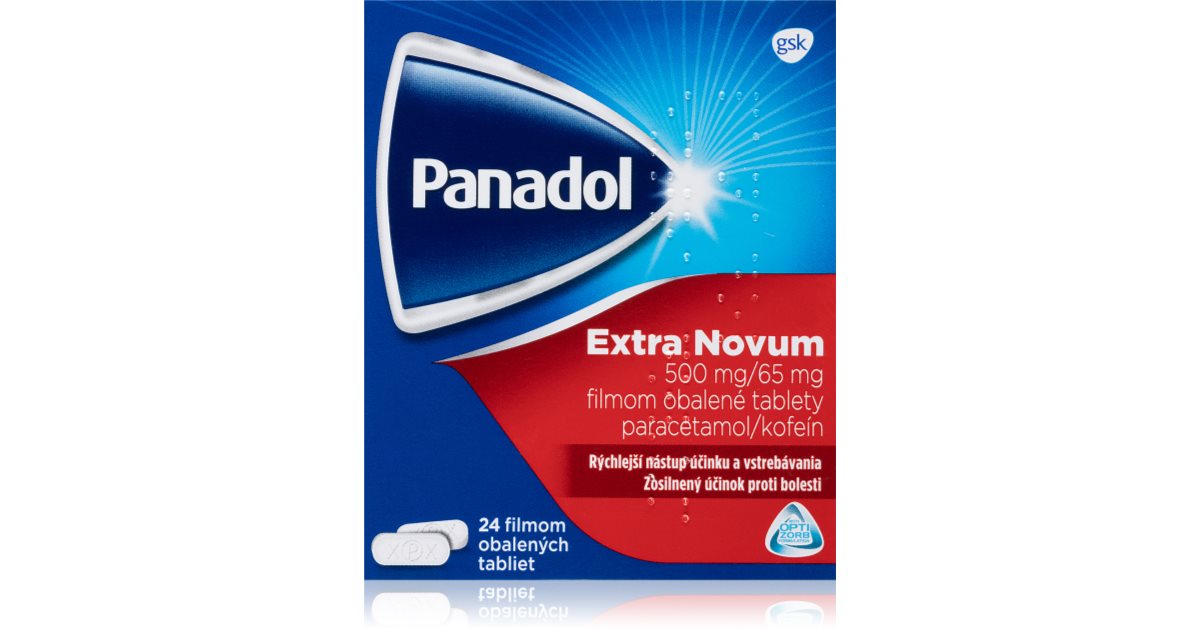 Panadol Panadol Extra Novum 500mg filmom obalené tablety na zníženie ...