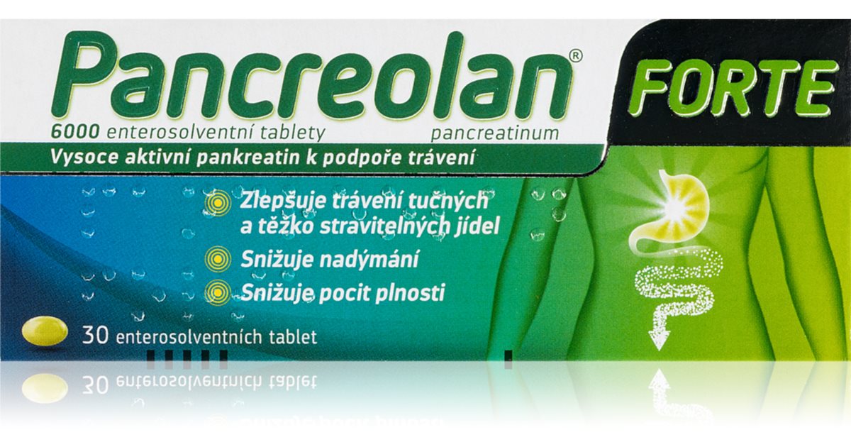 Pancreolan Pancreolan Forte 6000U enterosolventní tablety pro podporu ...