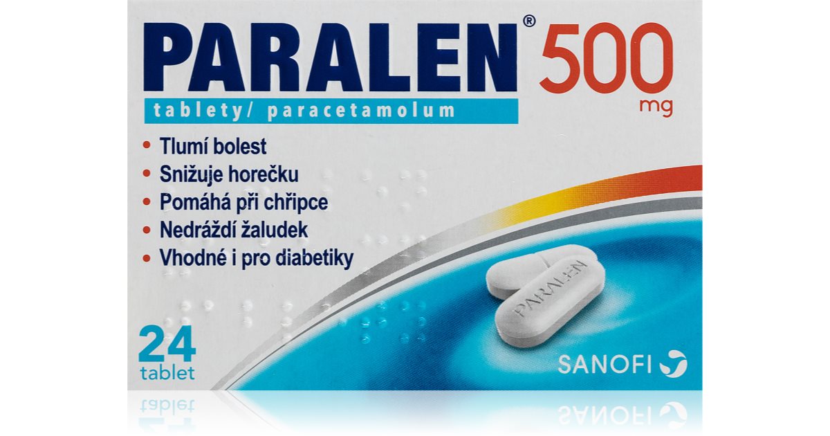 Paralen 500 mg tablety ke snížení horečky a tlumení bolesti | notino.cz
