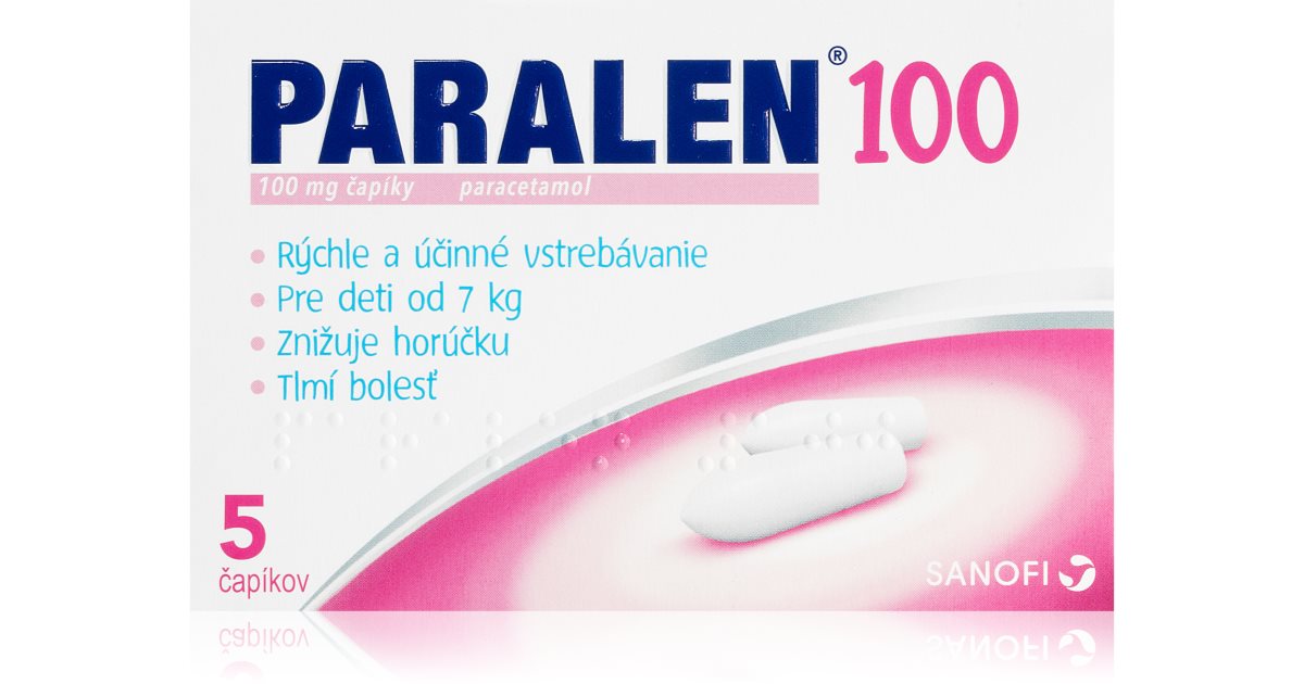 Paralen 100 mg Deti čapíky | notino.sk