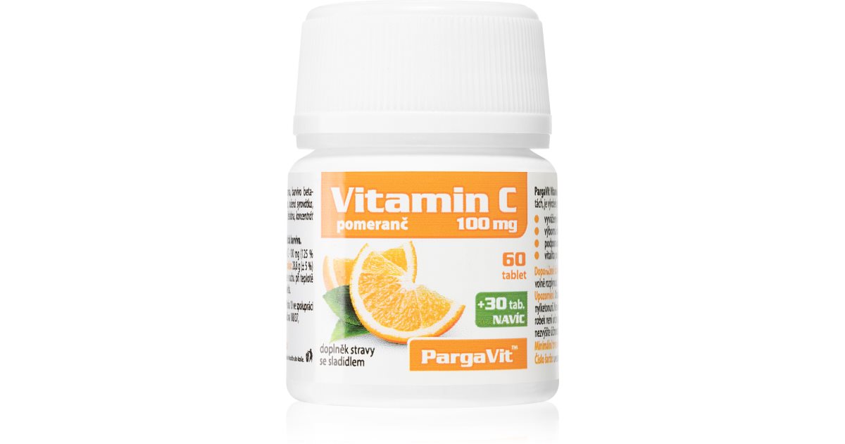 PargaVit Vitamin C 100 mg suplemento alimentar com edulcorantes | notino.pt